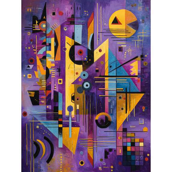 Abstract Geometric Modern Art Canvas Print, Home Decor for Living Room ...