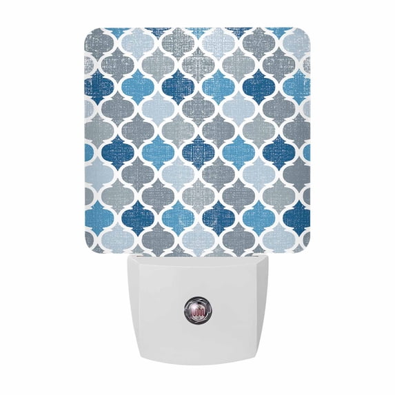 Abstract Geometric Morocco Pattern Plug-in LED Night Lights Gray and ...