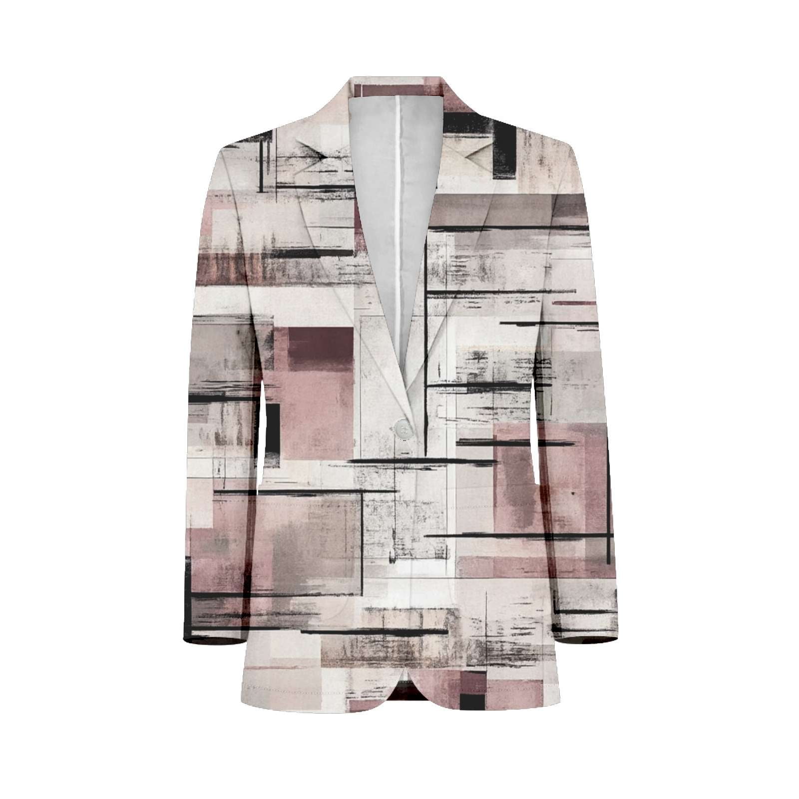 Abstract Geometric Muted Art Mens Suits Shawl Collar Slim Fit Suit Mens ...