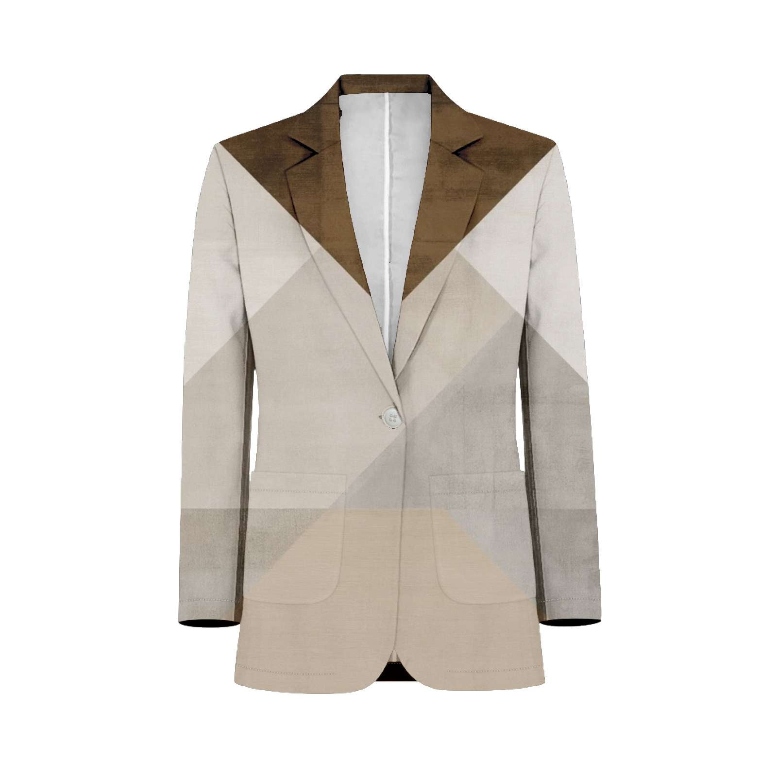 Abstract Geometric Neutral Art Customized Men's Suits full man Shawl ...