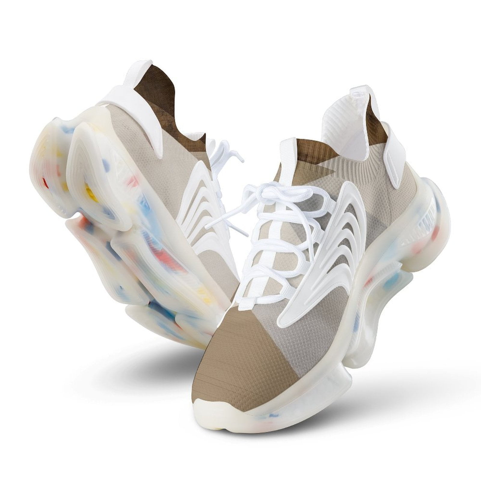 Abstract Geometric Neutral Design Walking Shoes for Men Woman ...