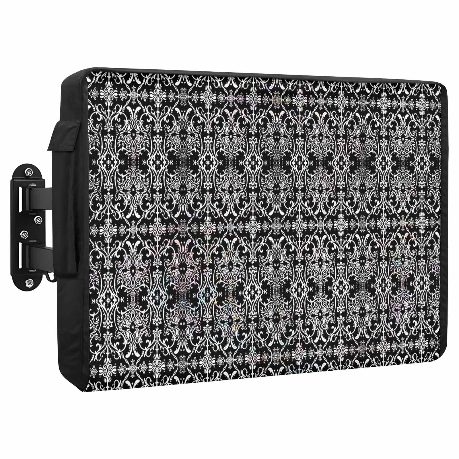 Abstract Geometric Outdoor TV Cover 30 to 32 Inch Flowers Floral Black ...