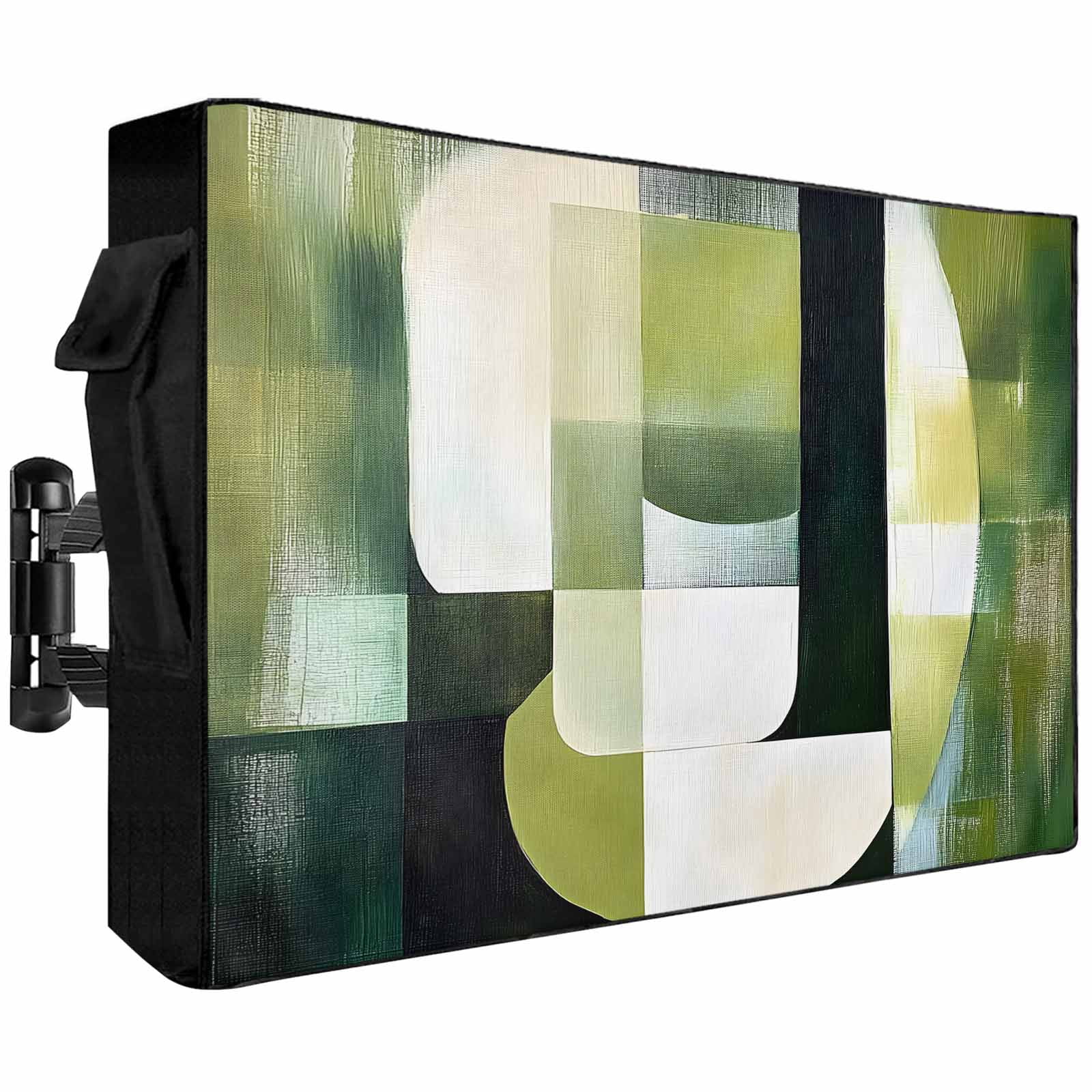 Abstract Geometric Outdoor TV Cover 48 to 50 inch Watercolor Green ...