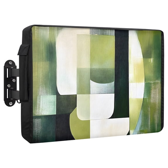 Abstract Geometric Outdoor TV Cover 52 to 55 Inch Watercolor Green ...