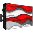 Abstract Geometric Outdoor TV Cover 60 to 65 inch Red Gray Gradient ...