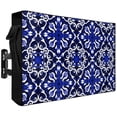 Abstract Geometric Outdoor TV Cover 70 to 75 inch Floral Blue Bohemia ...