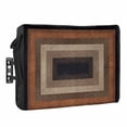 Abstract Geometric Outdoor TV Cover Black and Brown Wood Grain Texture ...
