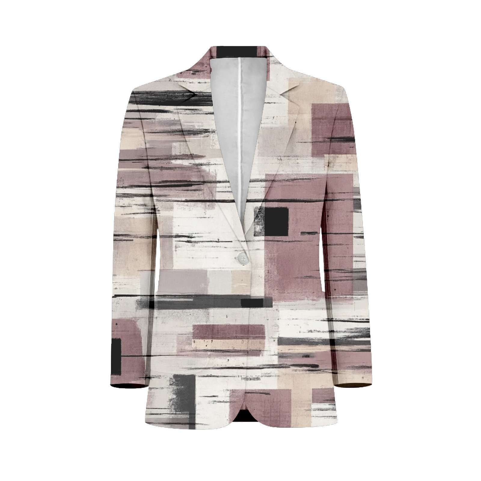 Abstract Geometric Painted Texture Mens Suits Shawl Collar Slim Fit ...
