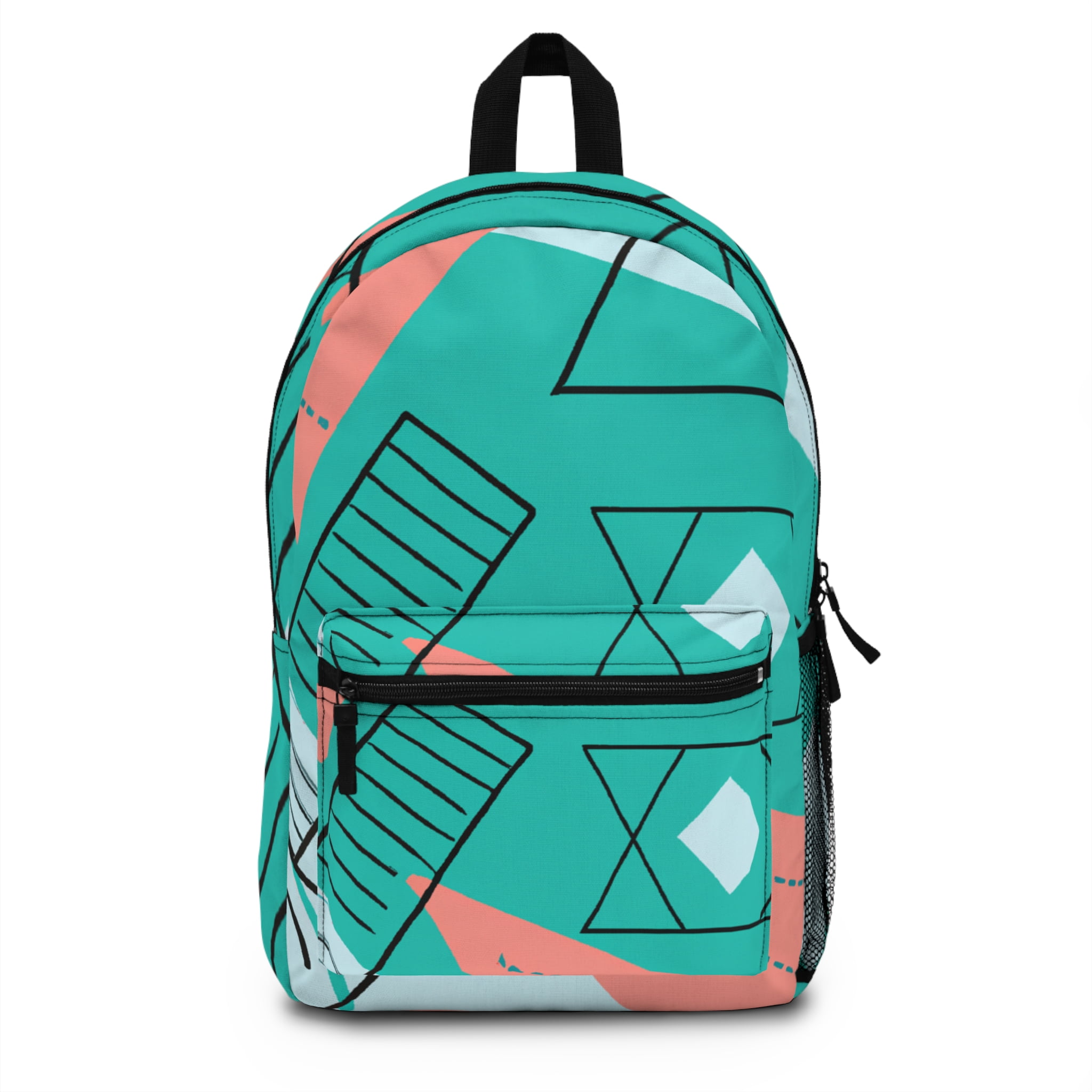 Abstract Geometric Pattern Backpack with Vibrant Cool Colors - Walmart.com