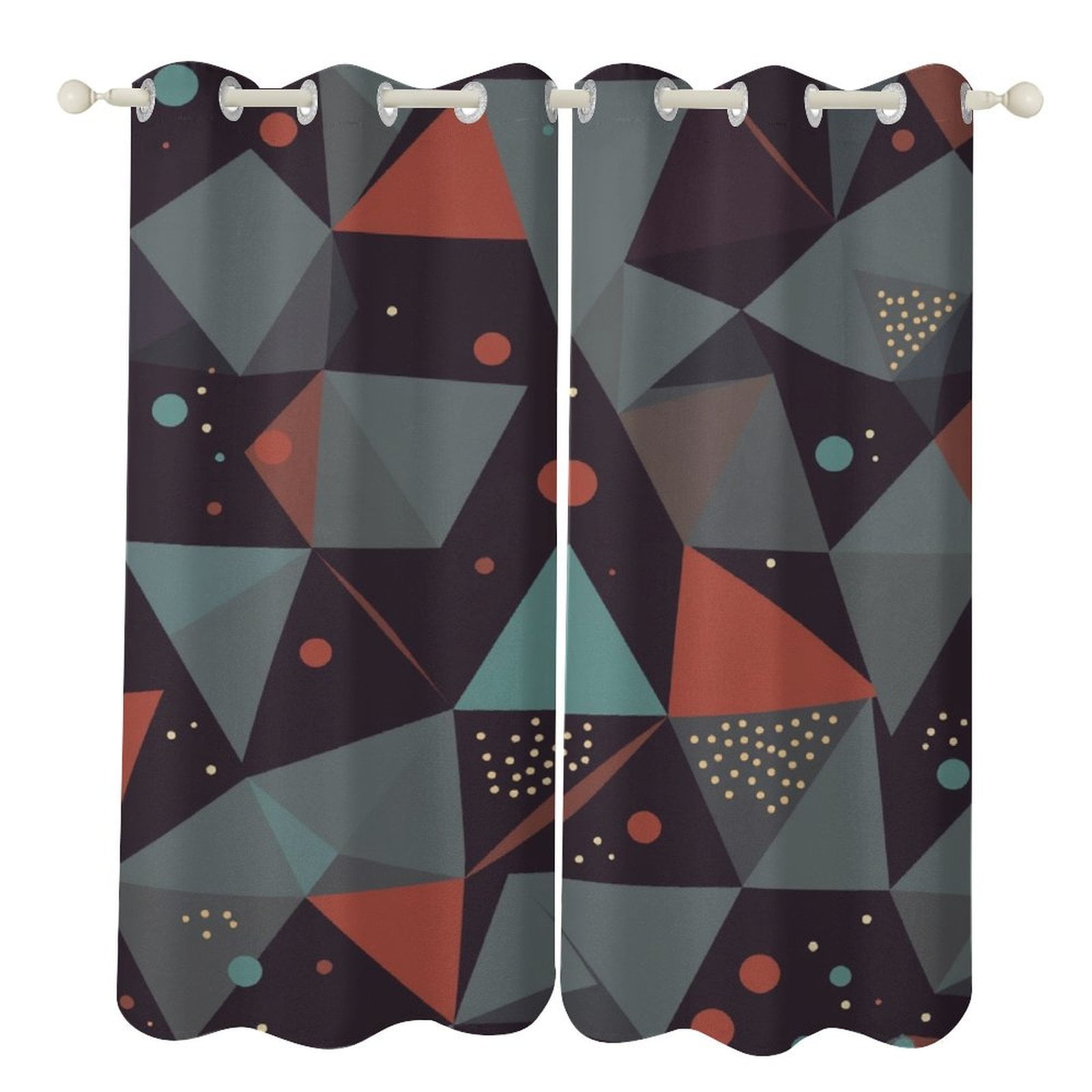 Abstract Geometric Pattern Curtains Outdoor Decor Curtain Panels With ...