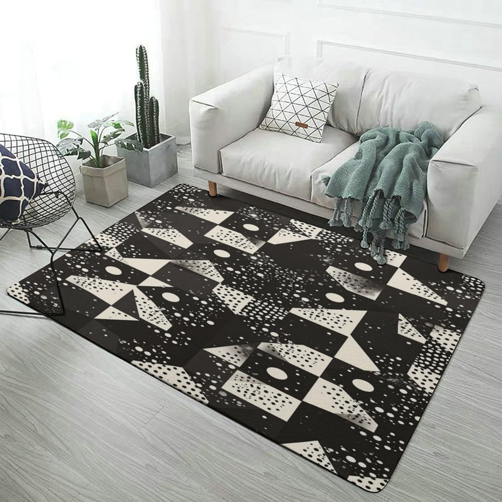 Abstract Geometric Pattern Light Luxury Home Carpets Living Room Ration ...