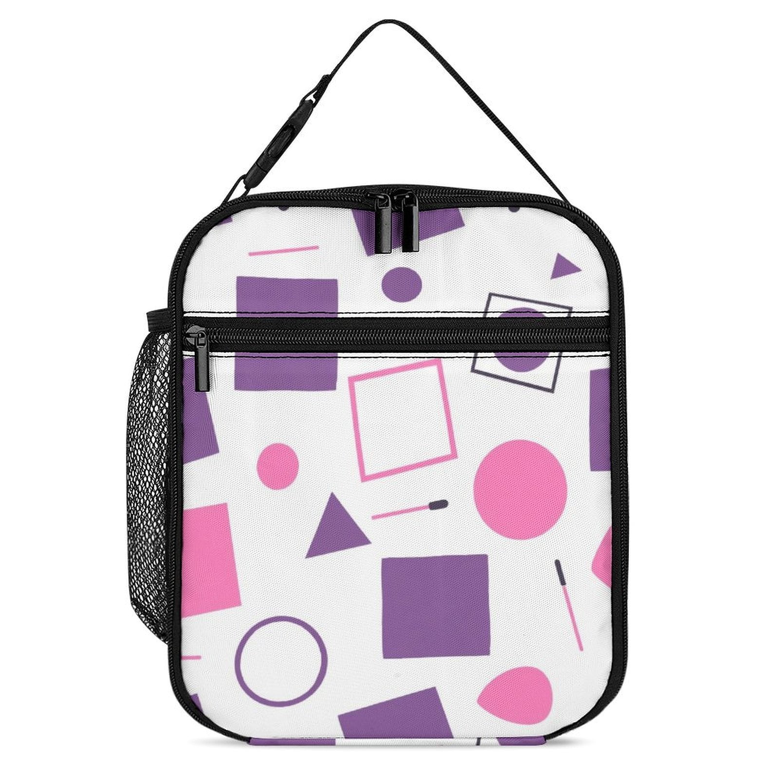 Abstract Geometric Pattern Lunch Bag Women Portable Bento Box for ...