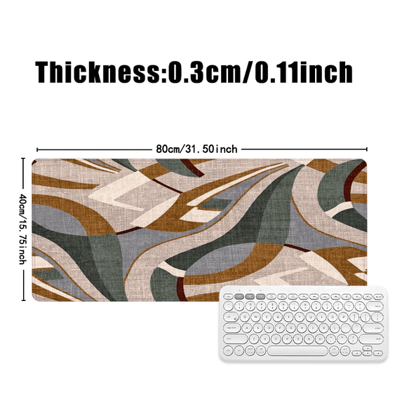 Abstract Geometric Pattern Mouse Pad 31.5 x 11.82 Inches Rubber Desk ...