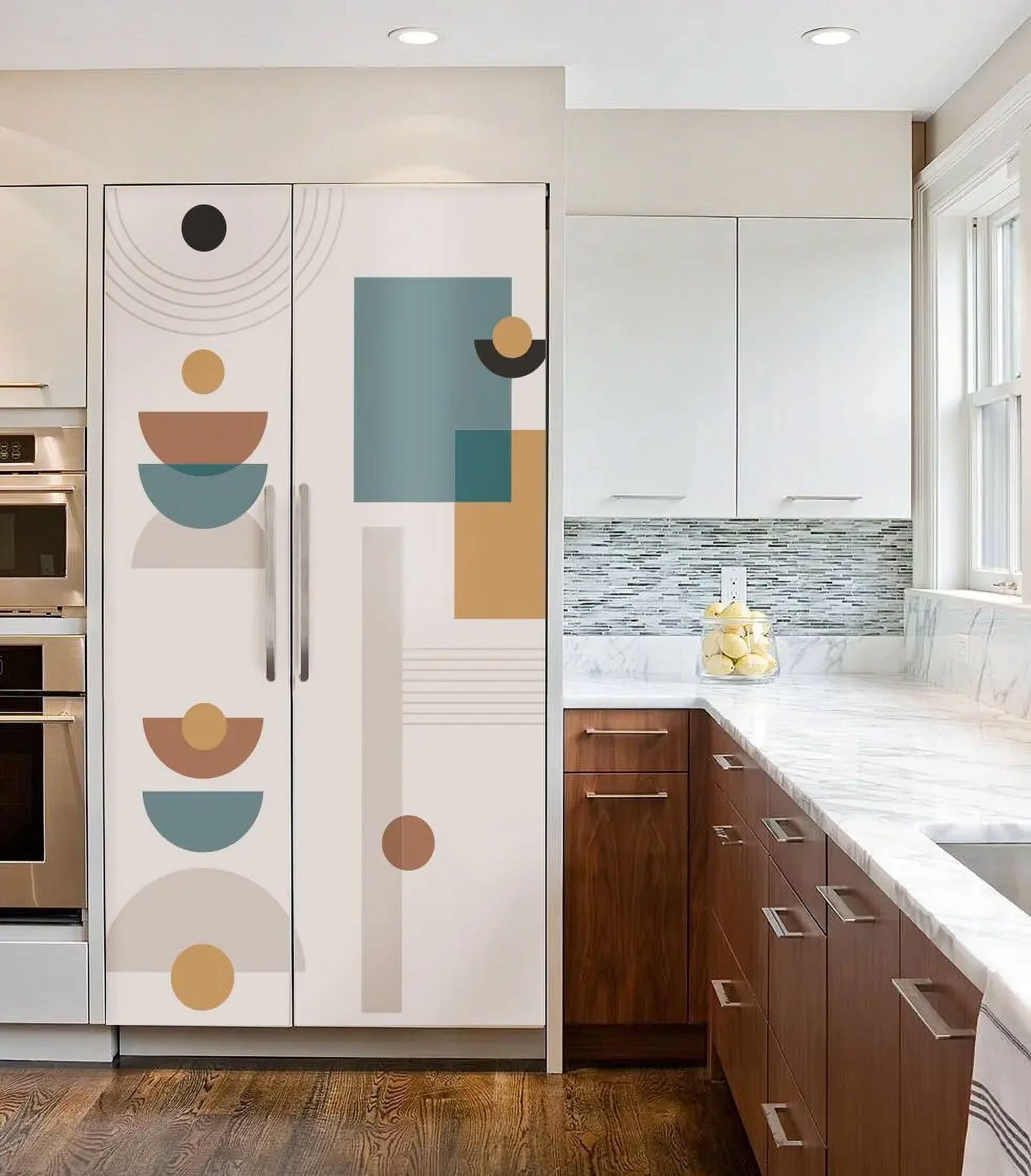 Abstract Geometric Pattern Refrigerator Magnet Wallpaper 3D Visual ...