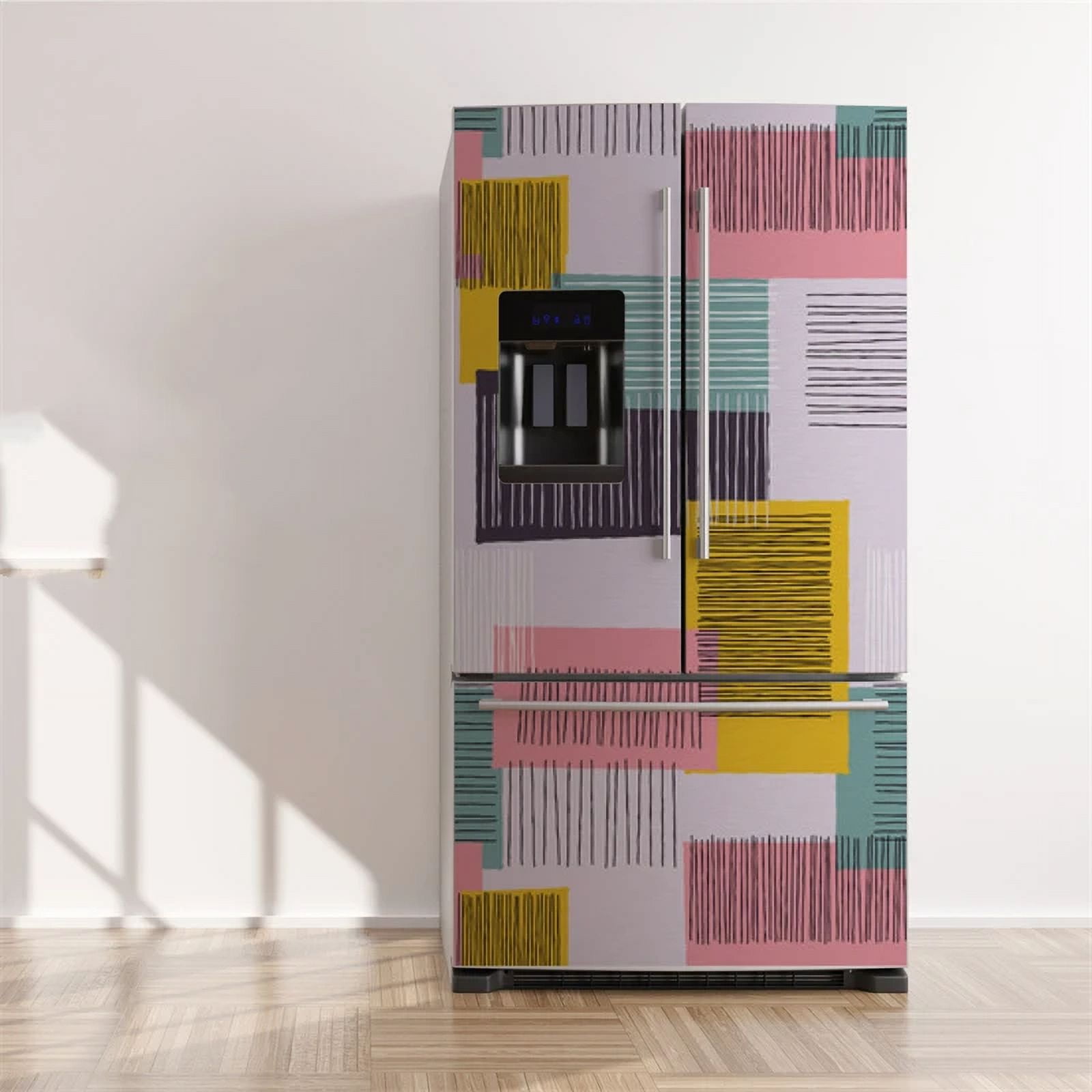 Abstract Geometric Pattern Refrigerator Magnet Wallpaper 3D Visual ...