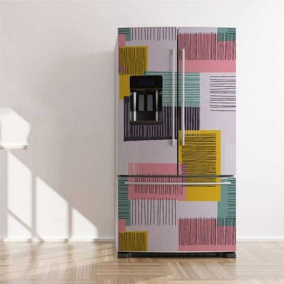 Abstract Geometric Pattern Refrigerator Magnet Wallpaper 3D Visual ...