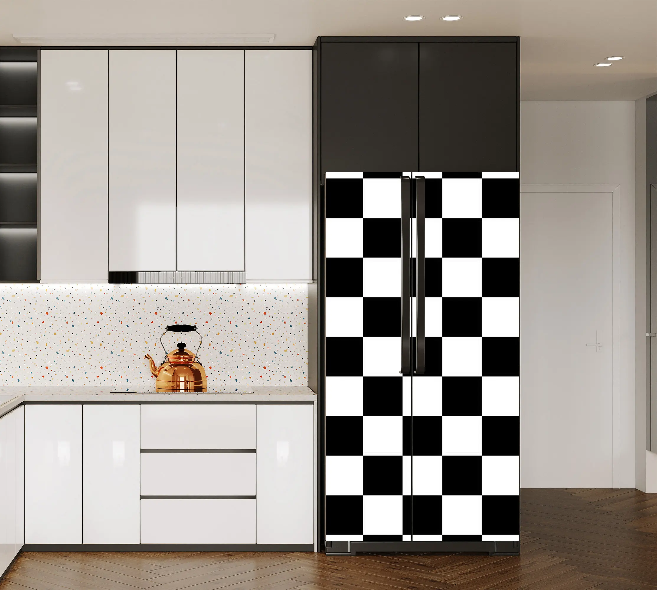 Abstract Geometric Pattern Refrigerator Magnet Wallpaper 3D Visual ...