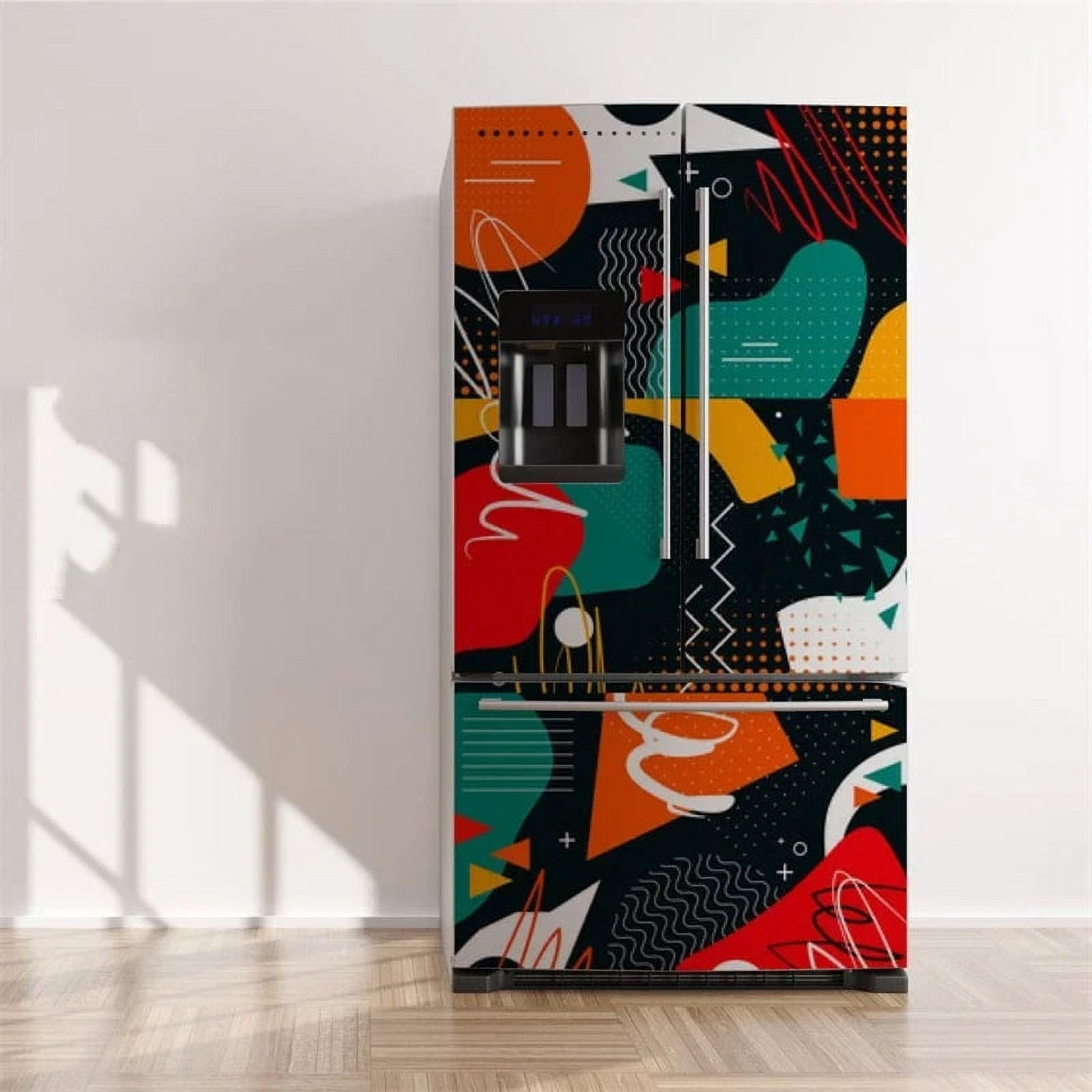 Abstract Geometric Pattern Refrigerator Sticker Wallpaper Visual ...