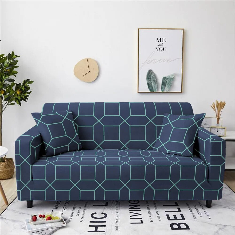 Abstract Geometric Pattern Sofa Cover Polyester All-inclusive Bedroom ...
