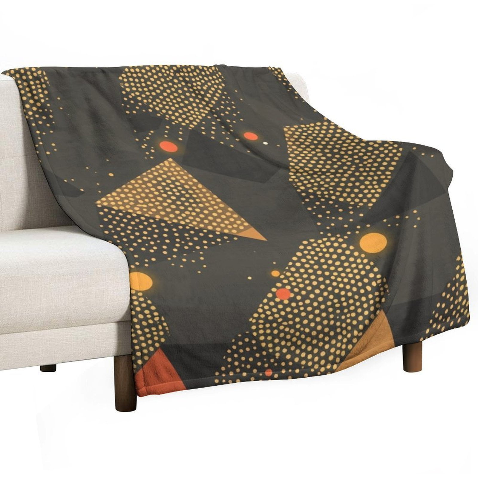 Abstract Geometric Pattern Soft Flannel Blanket for Beds Bedroom Sofa ...