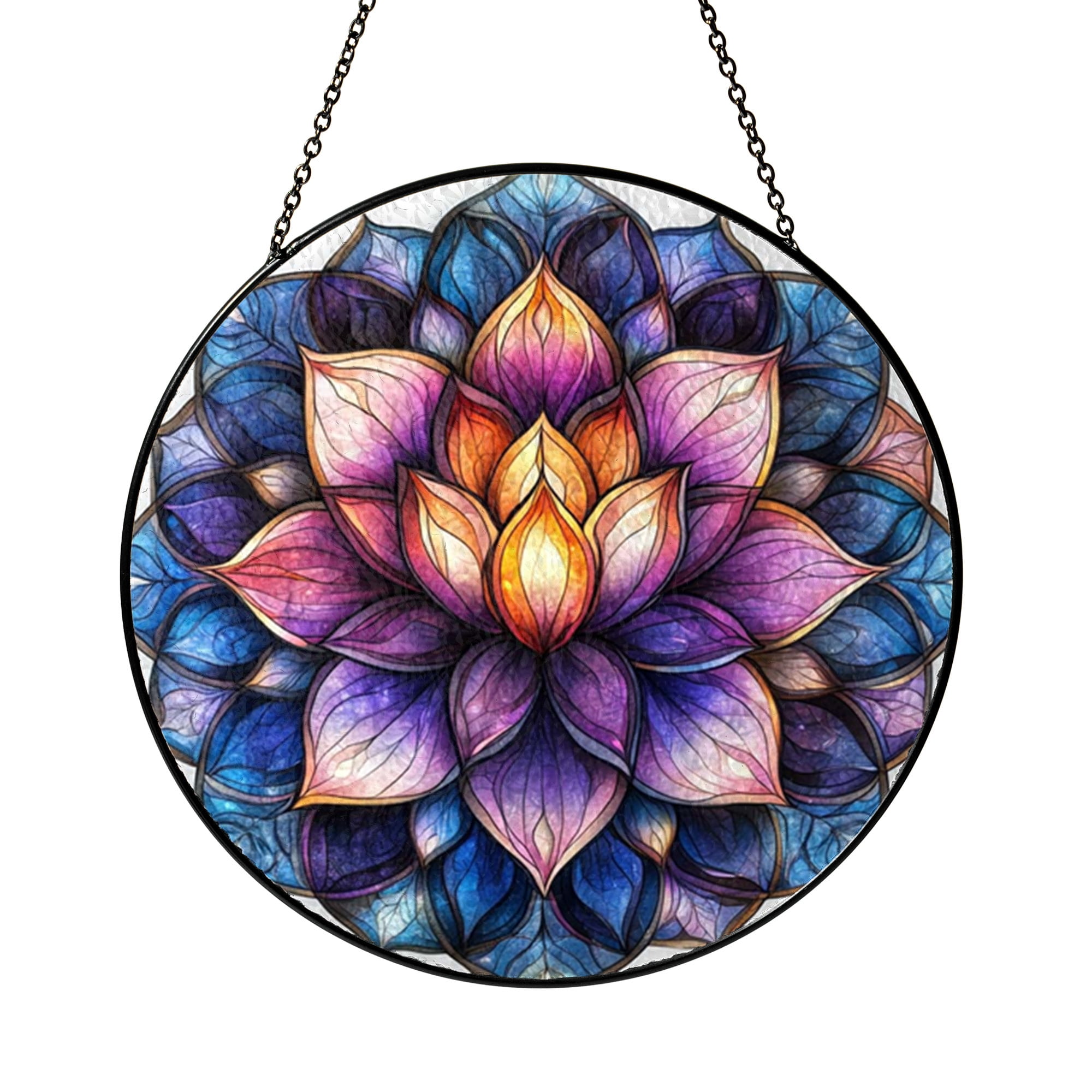 Abstract Geometric Pattern Stained Glass Style Suncatcher – Window ...