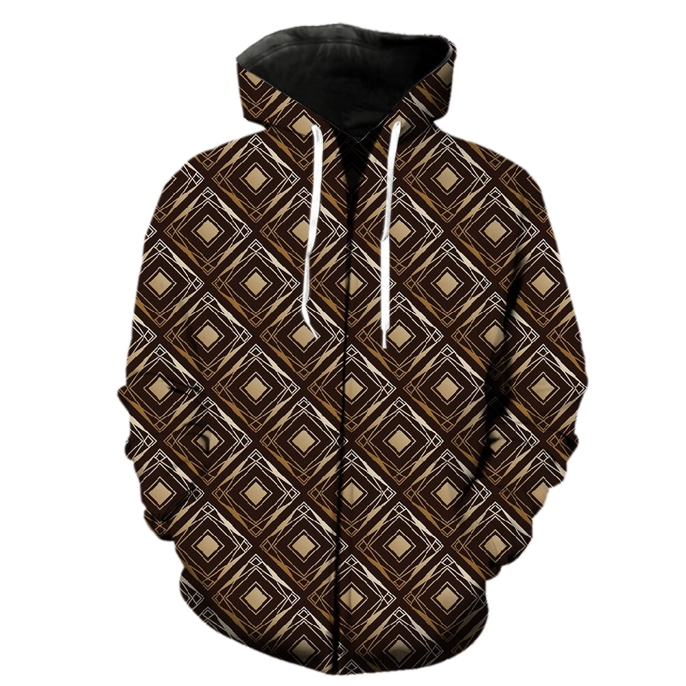 Abstract Geometric Patterns Men's Zipper Hoodie 2024 Hot Sale 3D ...
