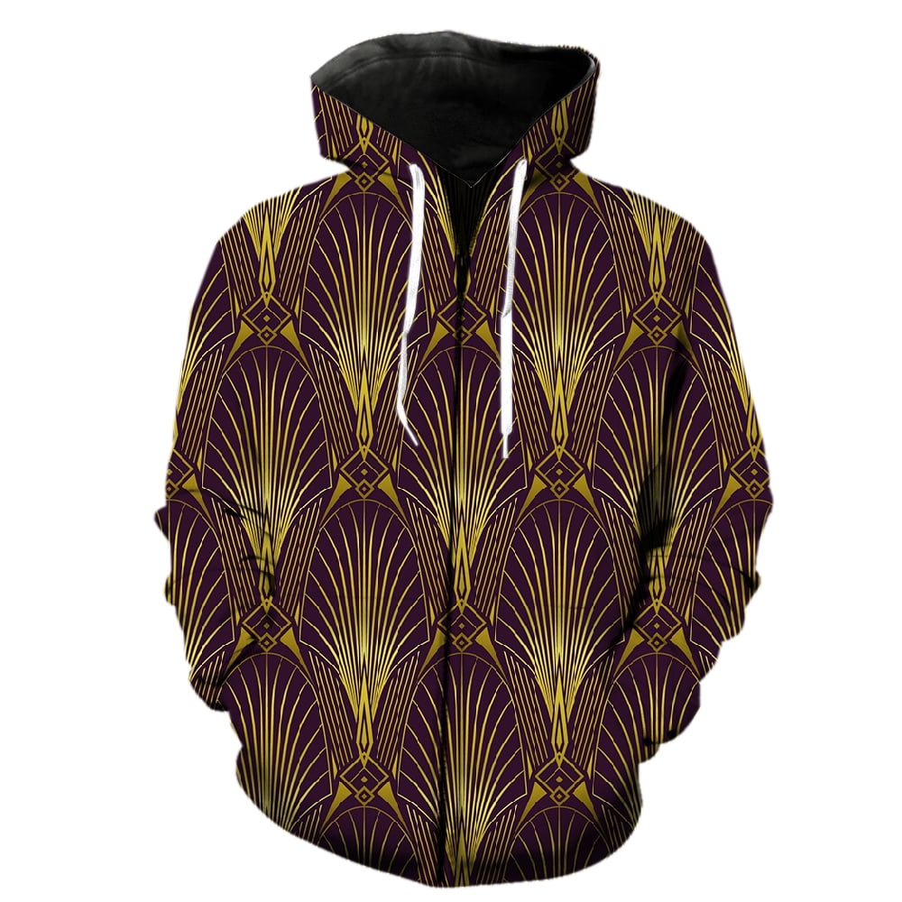 Abstract Geometric Patterns Men's Zipper Hoodie Spring Funny Harajuku ...