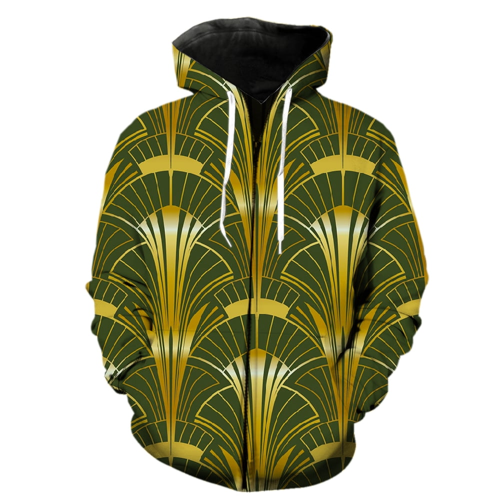 Abstract Geometric Patterns Men's Zipper Hoodie Spring Funny Harajuku ...