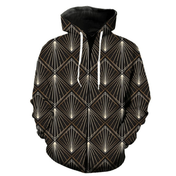 Abstract Geometric Patterns Men's Zipper Hoodie Spring Funny ...