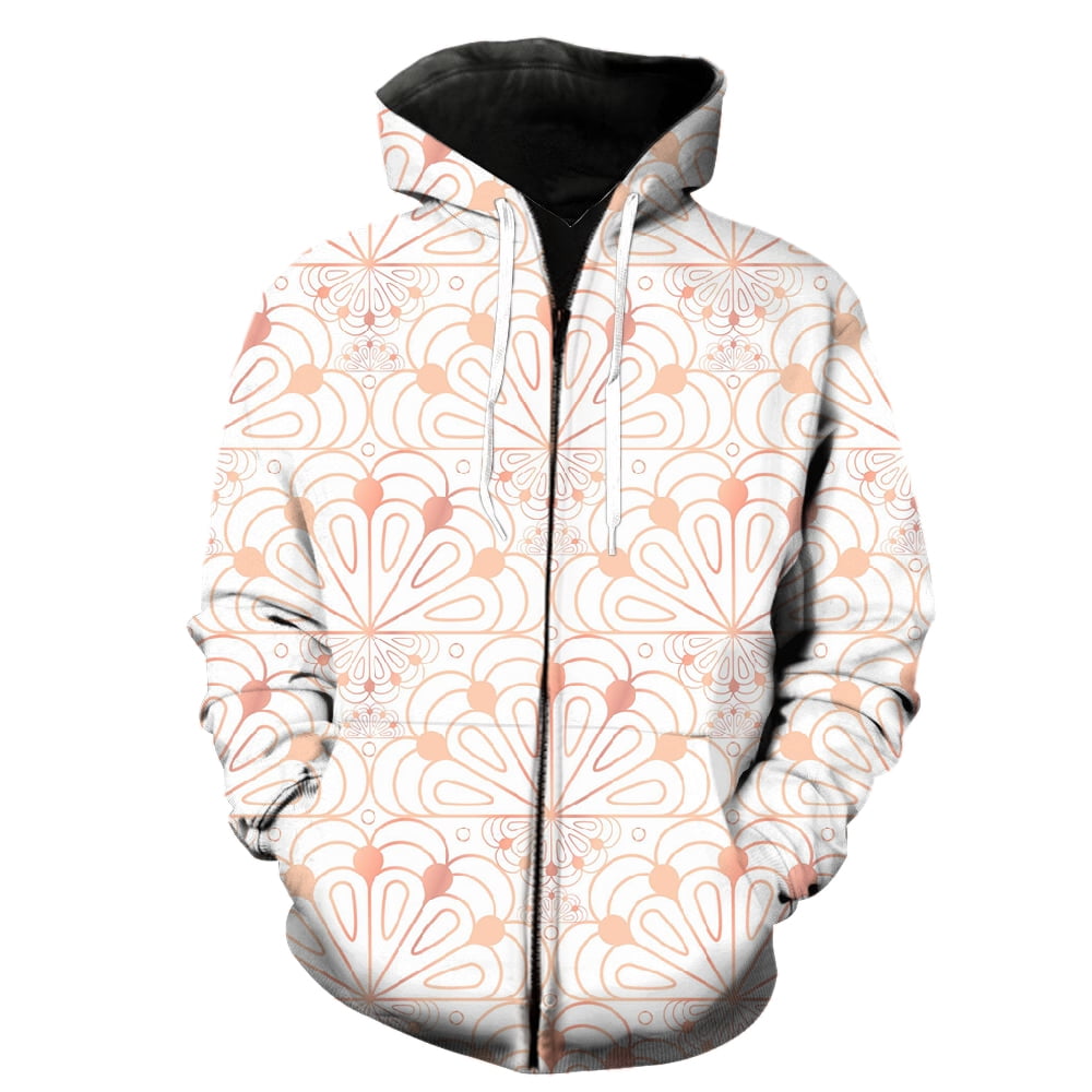 Abstract Geometric Patterns Men's Zipper Hoodies 3D Print Tops Harajuku ...