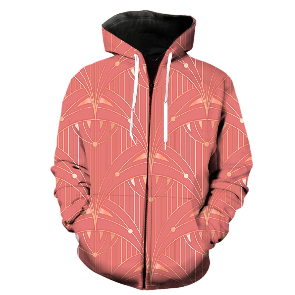 Abstract Geometric Patterns Men's Zipper Hoodies Oversized Unisex 3D ...