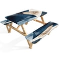 Abstract Geometric Picnic Table Cover with Bench Covers Dynamic Deep ...