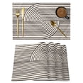 Abstract Geometric Placemats Set of 12 Modern Minimalist Aesthetic Art ...