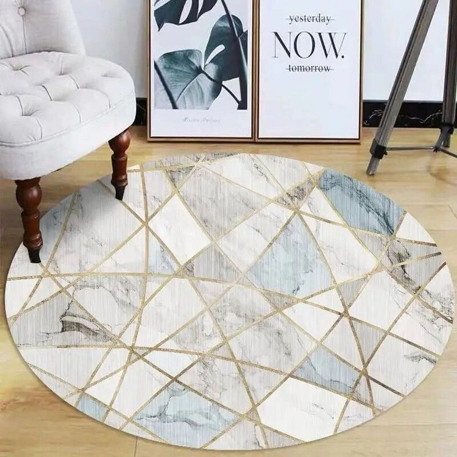 Abstract Geometric Round Carpet Simple Nordic for Living Room Carpets ...