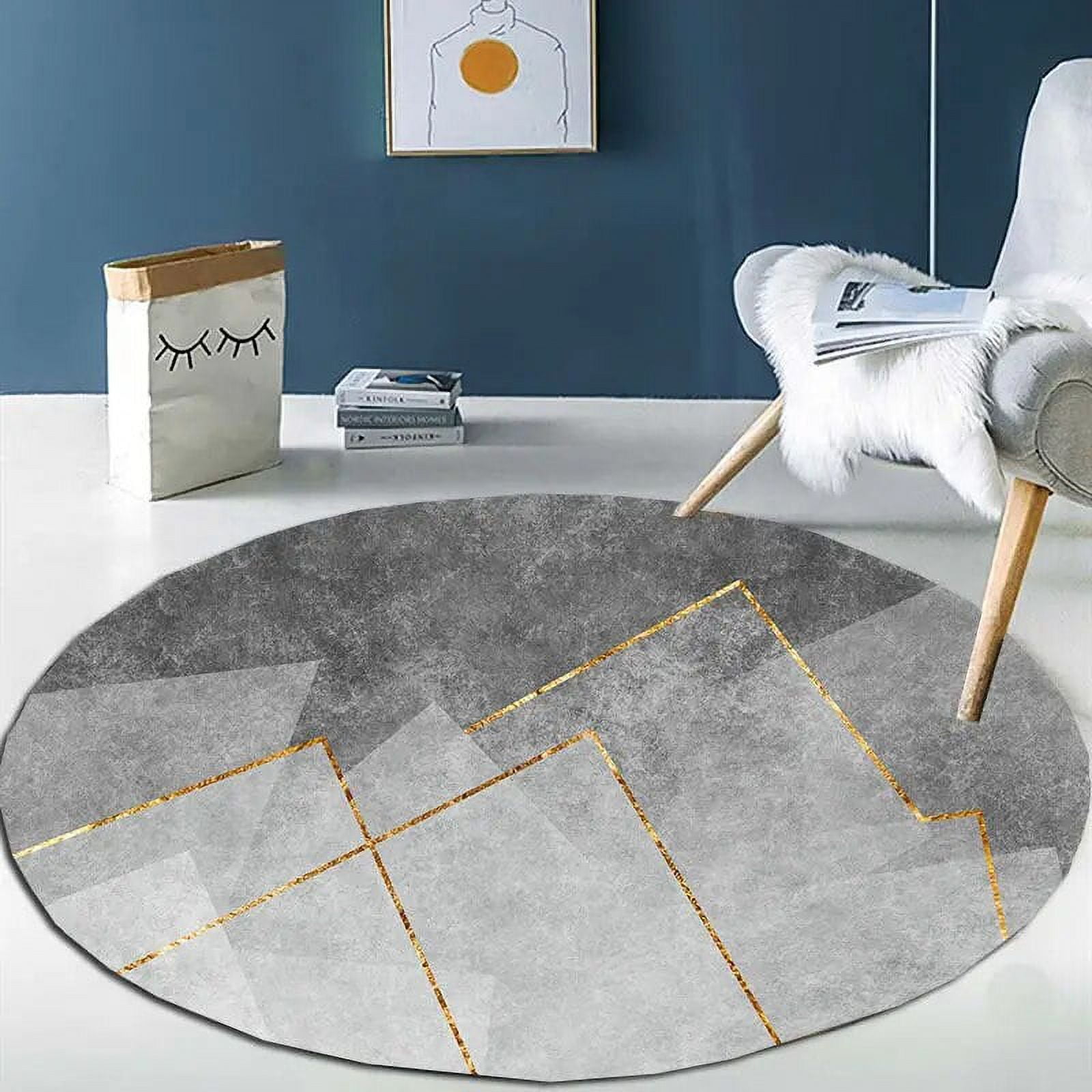 Abstract Geometric Round Carpet Simple Nordic for Living Room Carpets ...