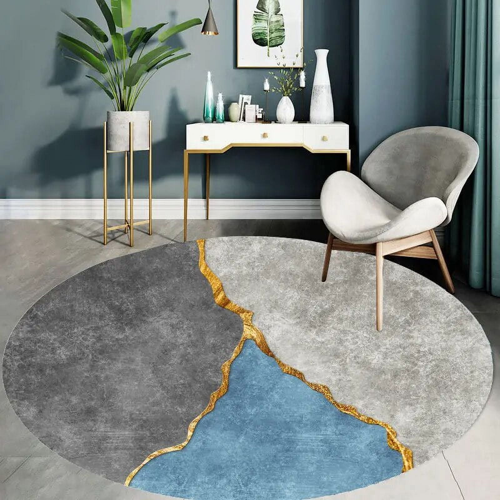 Abstract Geometric Round Carpet Simple Nordic for Living Room Carpets ...