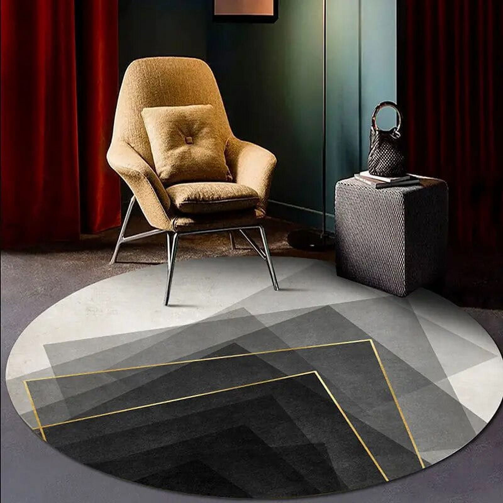 Abstract Geometric Round Carpet Simple Nordic for Living Room Carpets ...