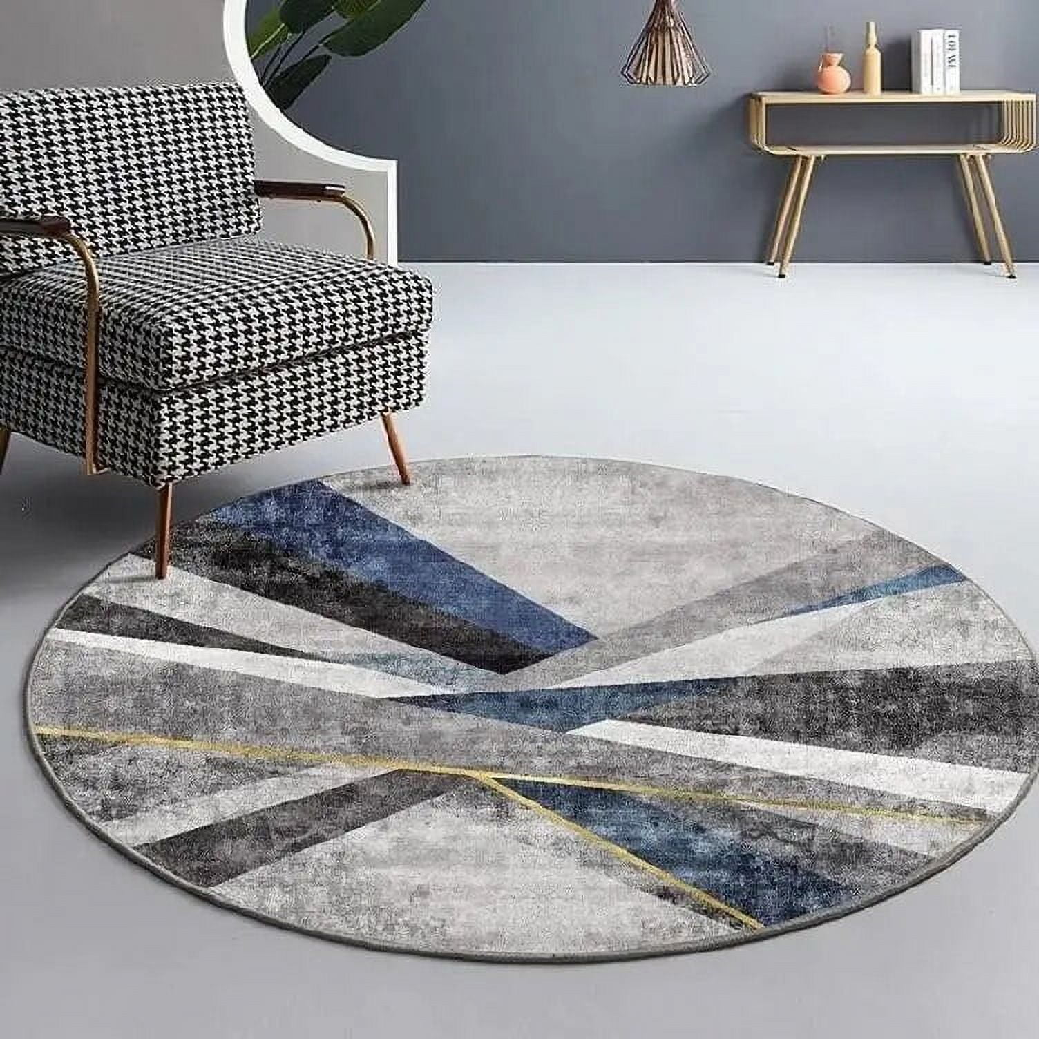Abstract Geometric Round Carpet Simple Nordic for Living Room Carpets ...
