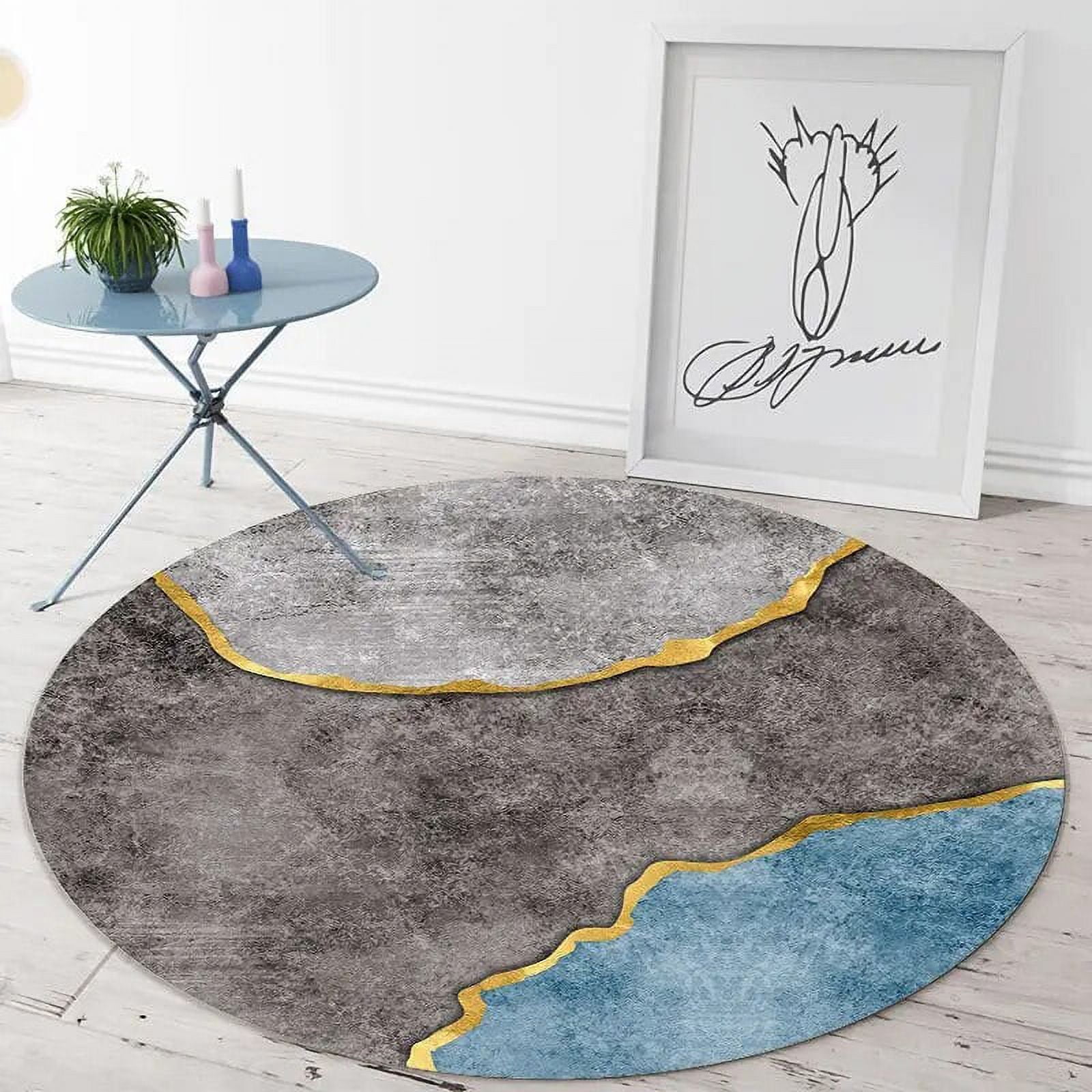 Abstract Geometric Round Carpet Simple Nordic for Living Room Carpets ...