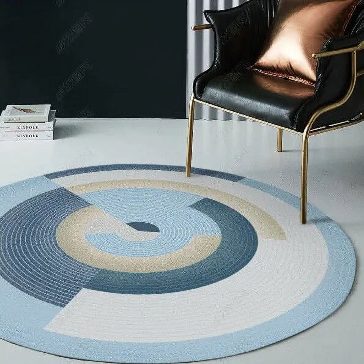 Abstract Geometric Round Carpet Simple Nordic for Living Room Carpets ...