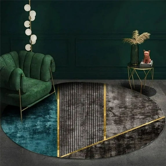Abstract Geometric Round Carpet Simple Nordic for Living Room Carpets ...