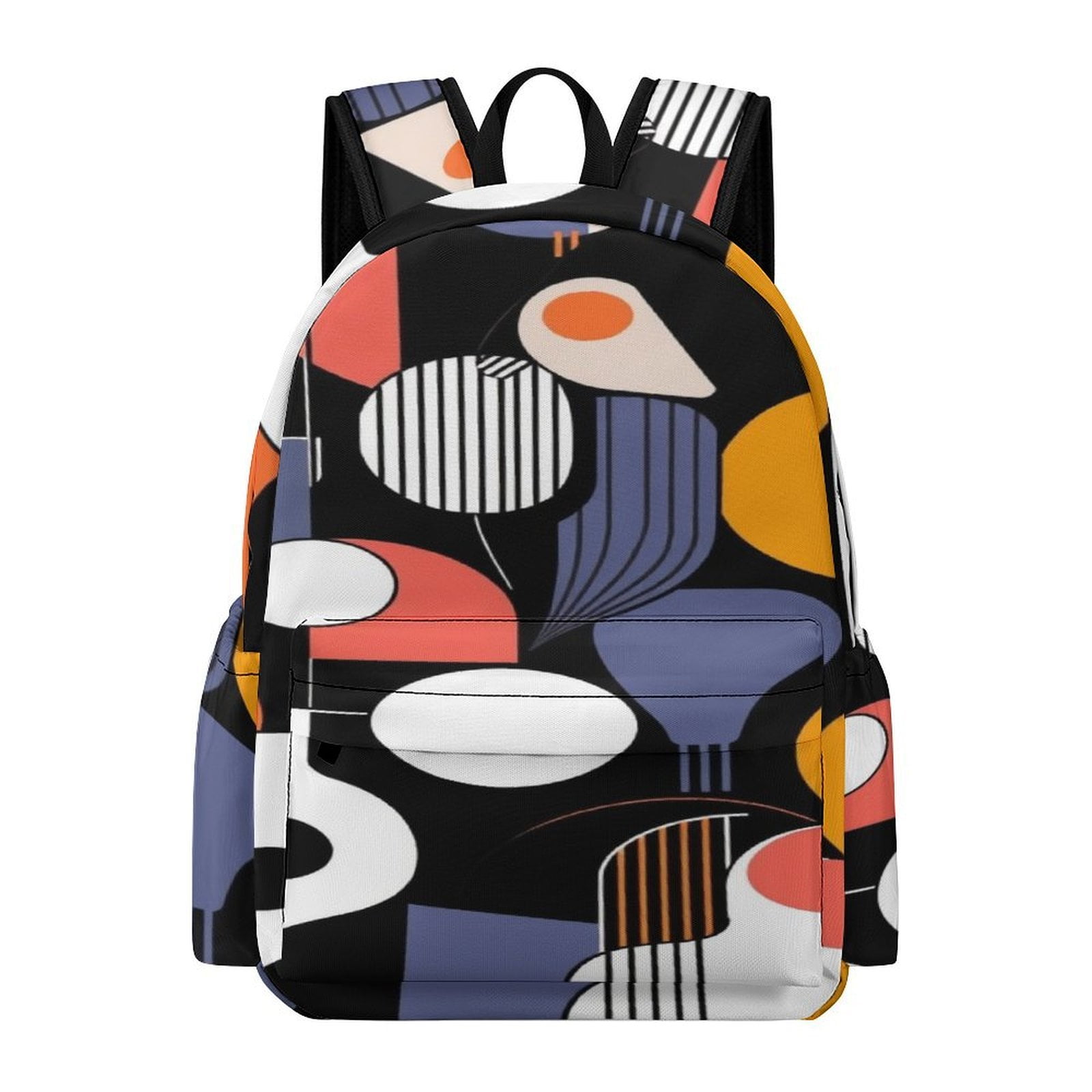 Abstract Geometric Shapes Backpack Student BookBag School Bag Laptop ...