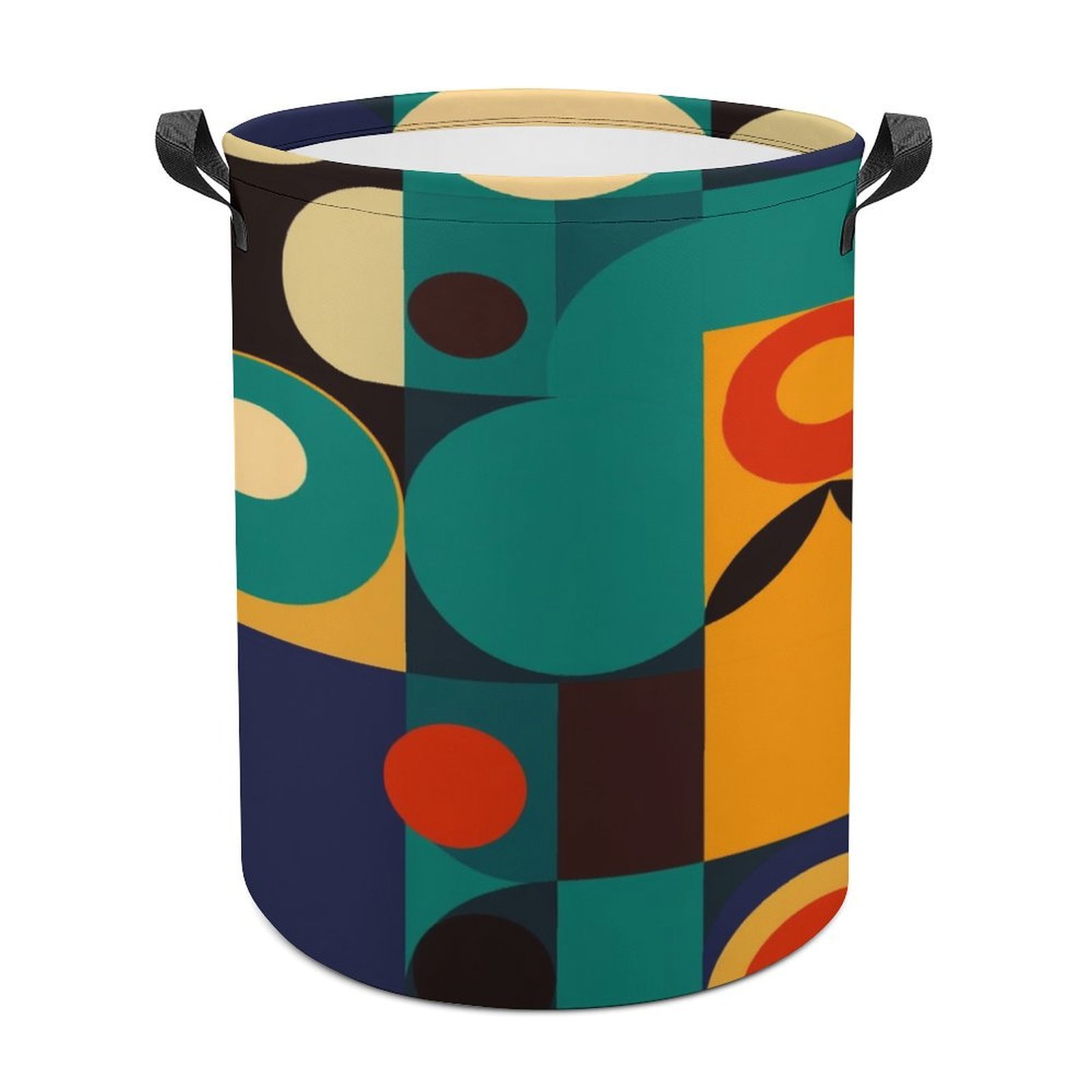 Abstract Geometric Shapes Laundry Basket Collapsible Dirty Clothes Toys ...