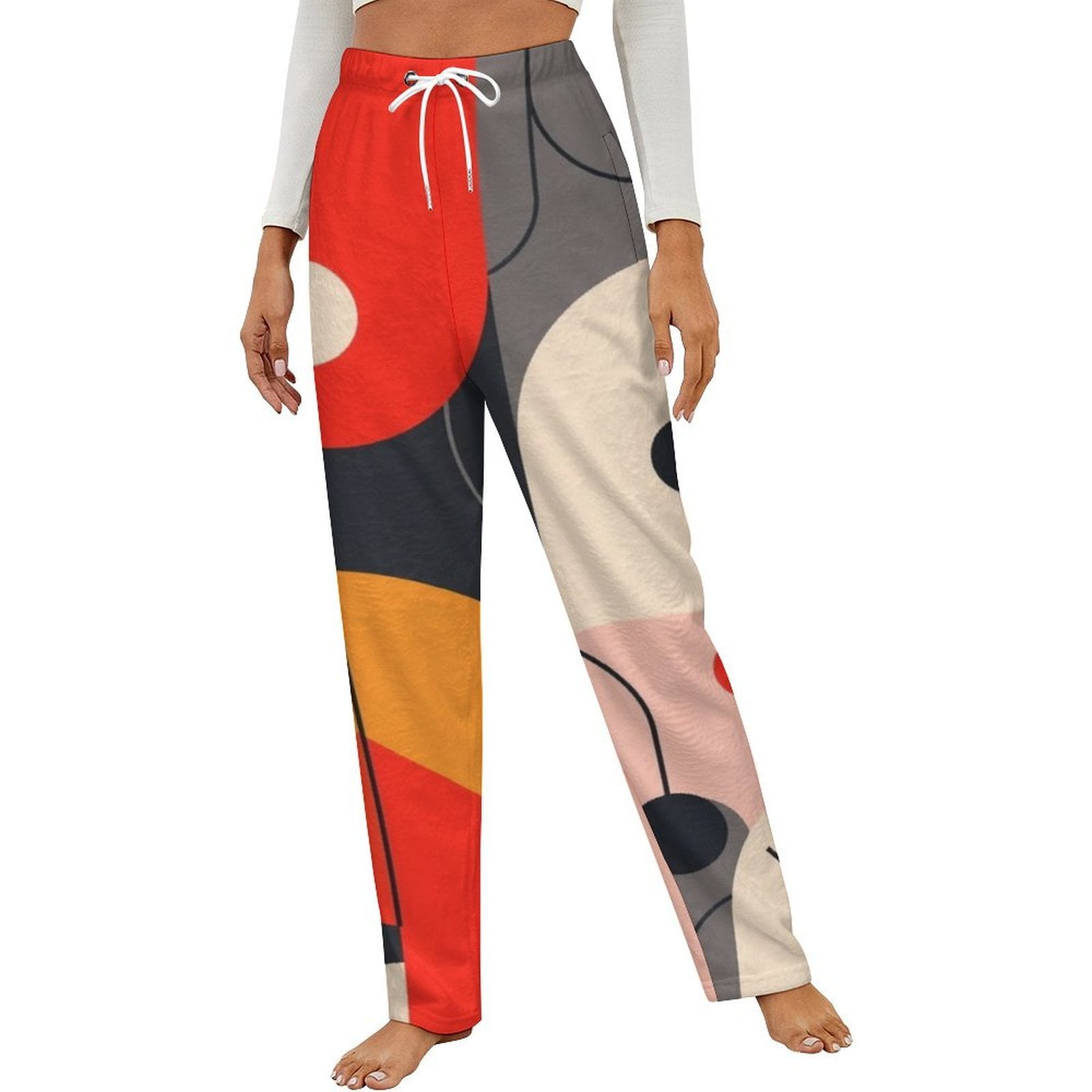 Abstract Geometric Shapes Pajamas Pants Women's Pajama Pants Home ...