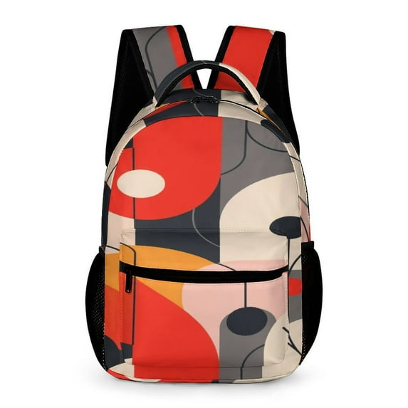 Abstract Geometric Shapes Student Bookbag Notebook Backpacks 3D Print ...