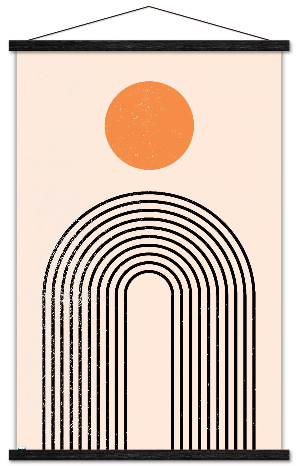 Abstract - Geometric Shapes in Balance Wall Poster with Magnetic Frame ...
