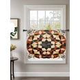 Abstract Geometric Sheer Curtains 45 Inch Long 1 Panel Color Blocks ...