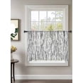 Abstract Geometric Sheer Curtains 45 Inch Long 1 Panel Ombre Gradient ...