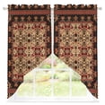 Abstract Geometric Sheer Curtains Swag Valances for Windows Dots and ...