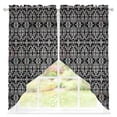 Abstract Geometric Sheer Curtains Swag Valances for Windows Flowers ...